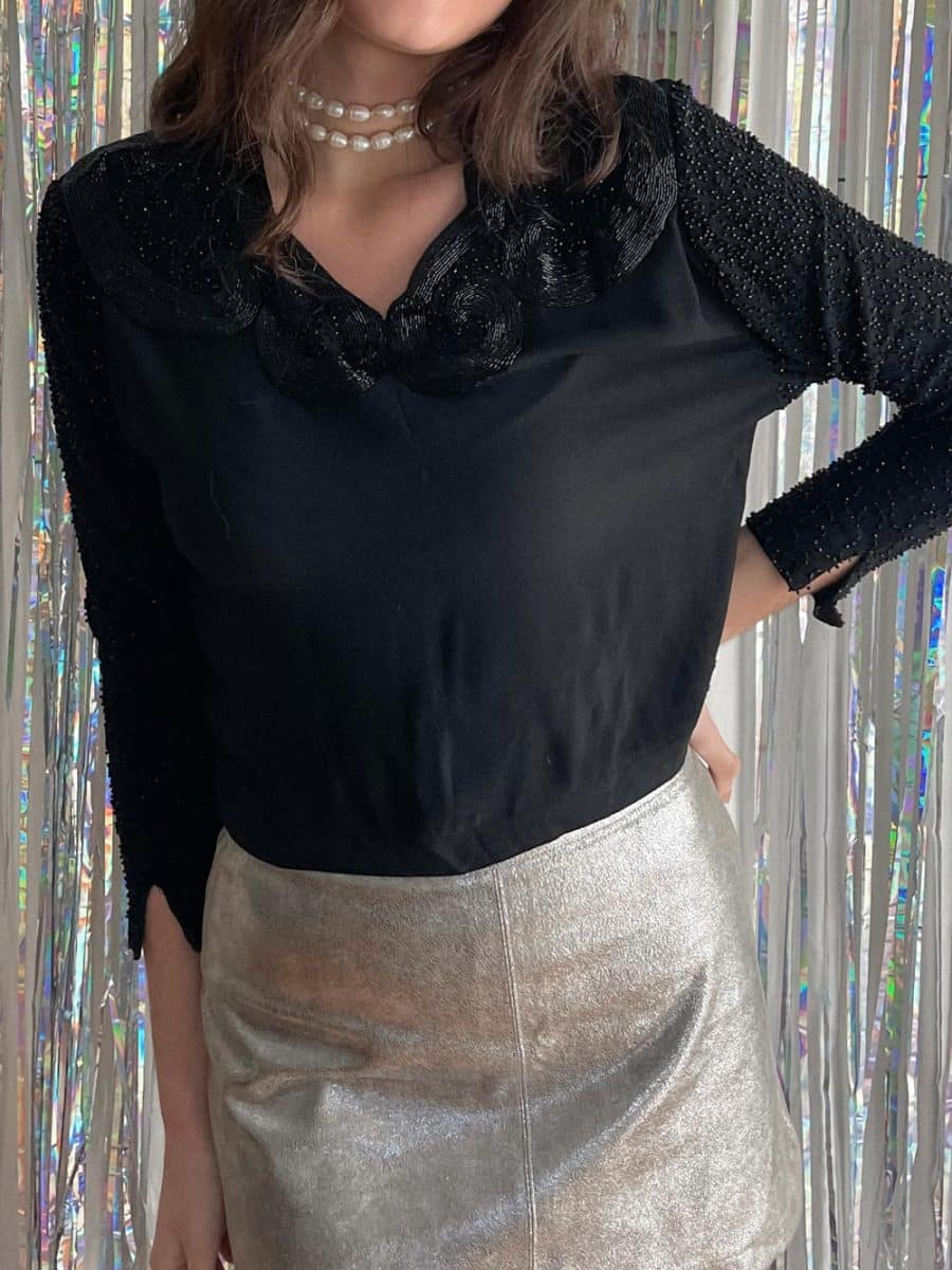 Jersey vintage de fiesta con pedrería | 39 € | Trend Vintage Collection ...